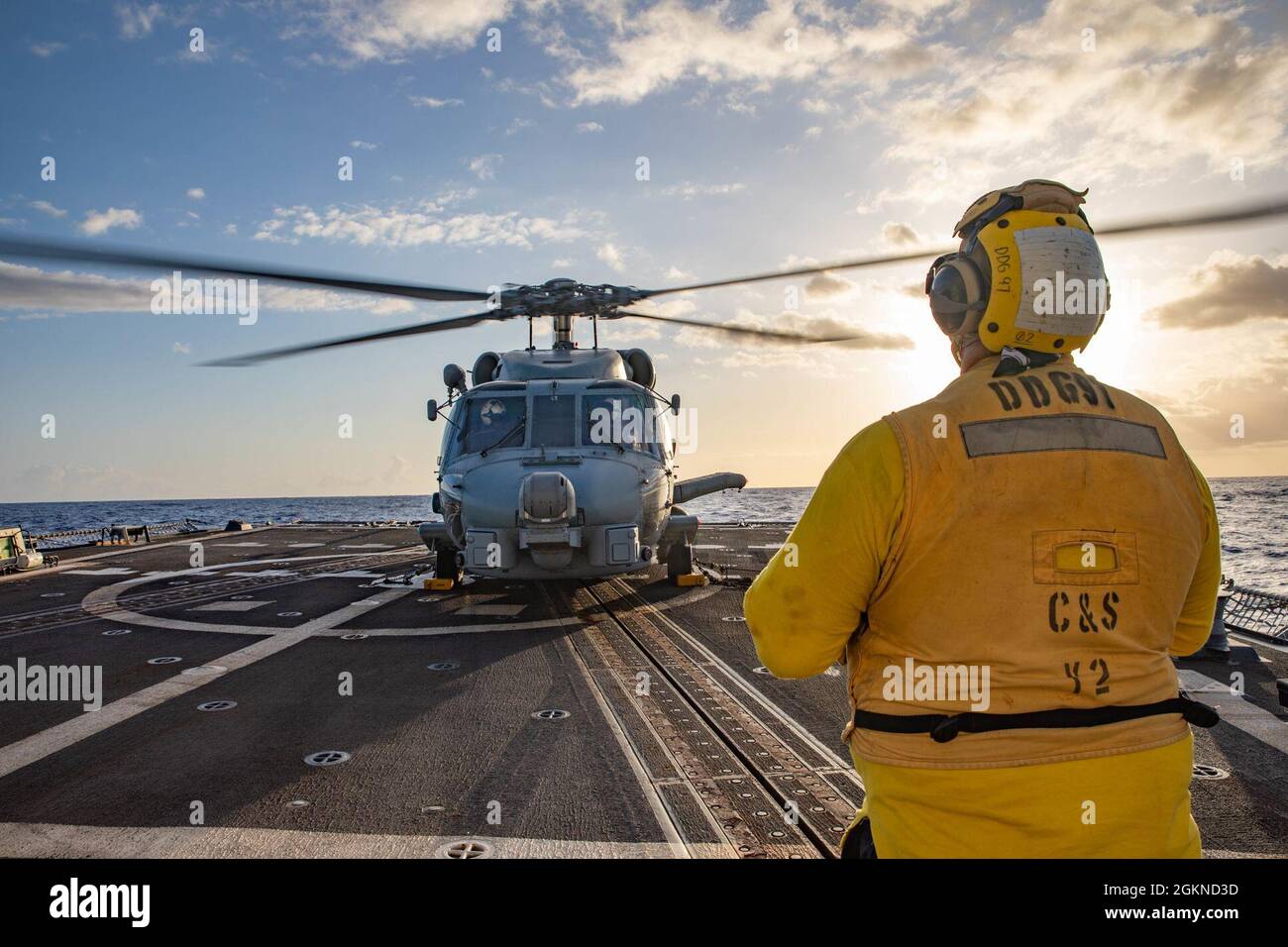 PACIFIC OCEAN (June 4, 2021) – An MH-60R attached to the “Easyriders ...