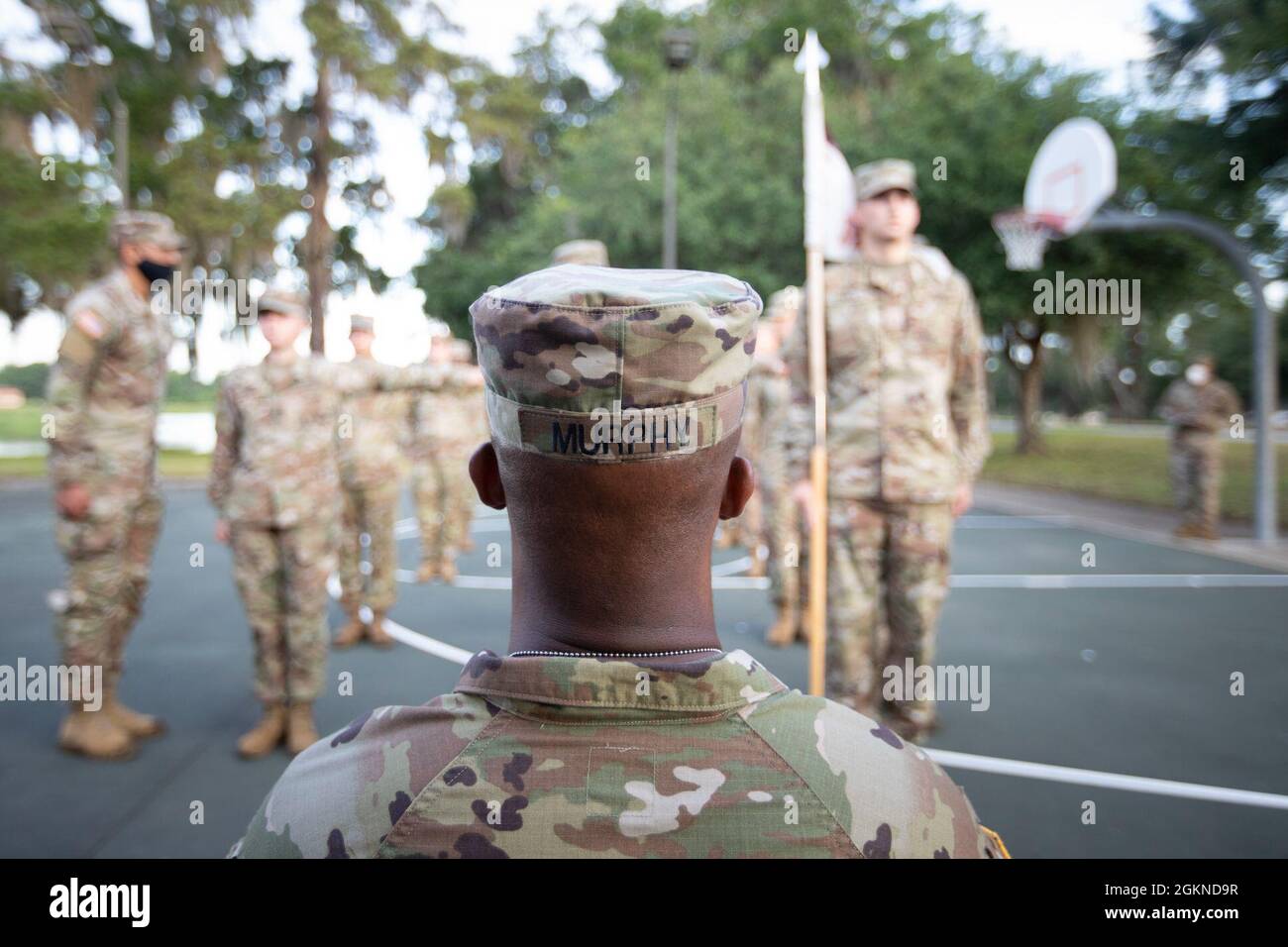 Command Sgt. Maj. Tyrone Murphy observes the Soldiers of the 603rd ...