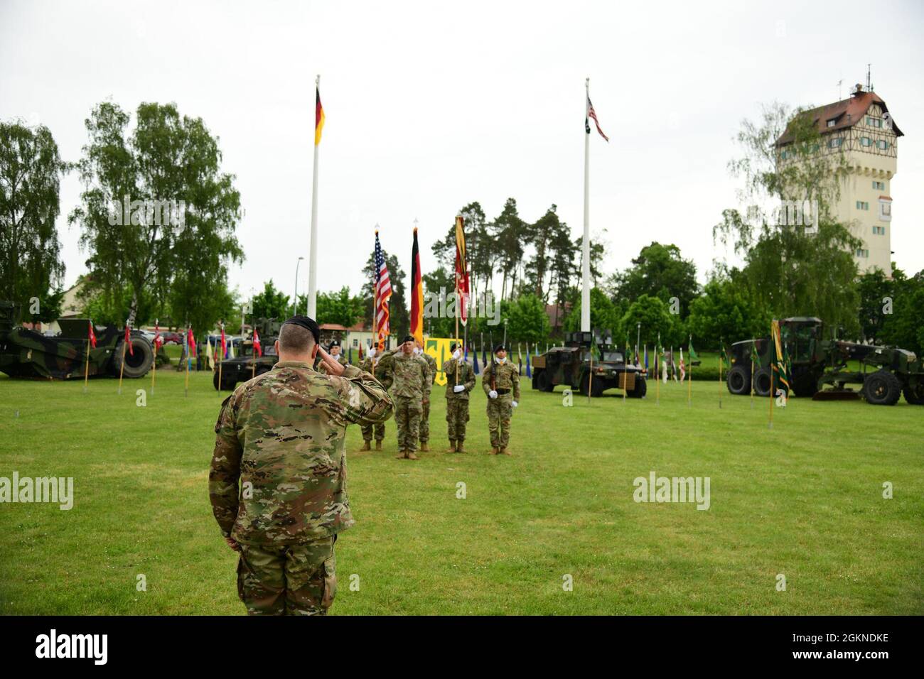 Incoming Brigade Commander Colonel Chad A. Froelich salutes the 18th ...