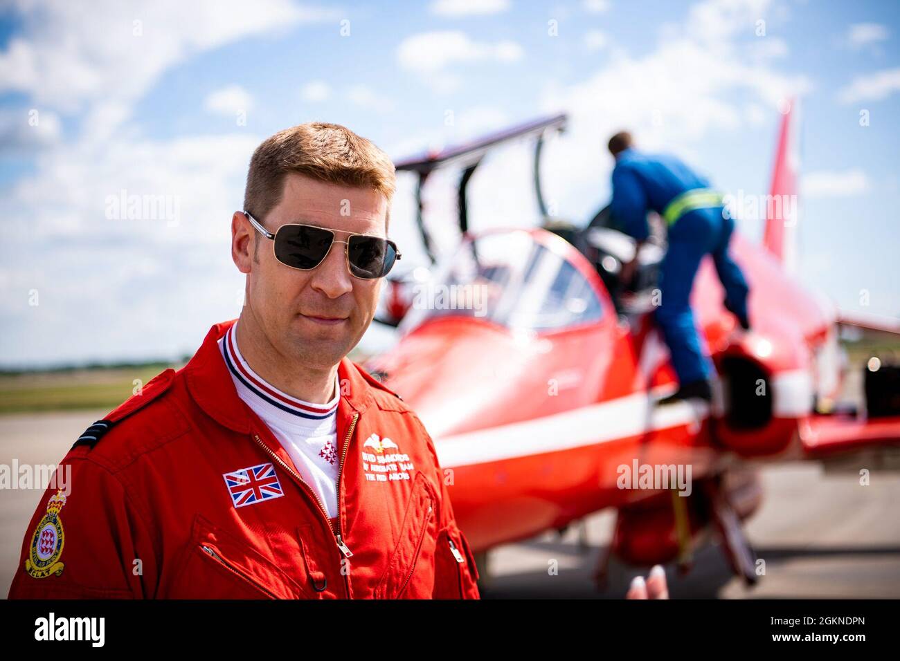 Flight Lieutenant David Simmonds, Royal Air Force aerobatic team pilot ...