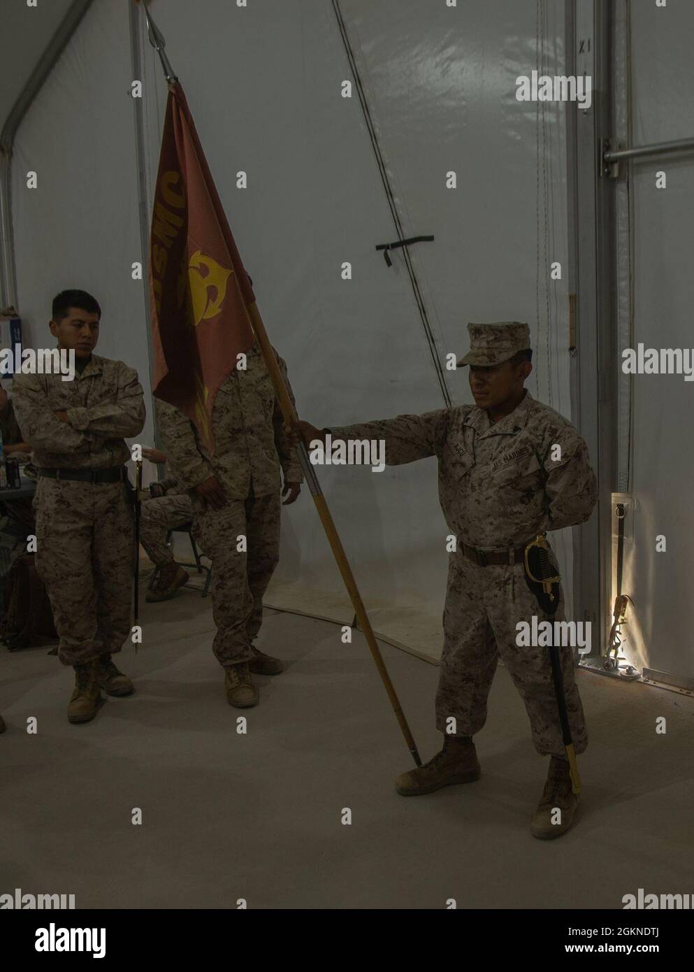 A U.S. Marine, assigned to Special Purpose Marine Air-Ground Task Force ...