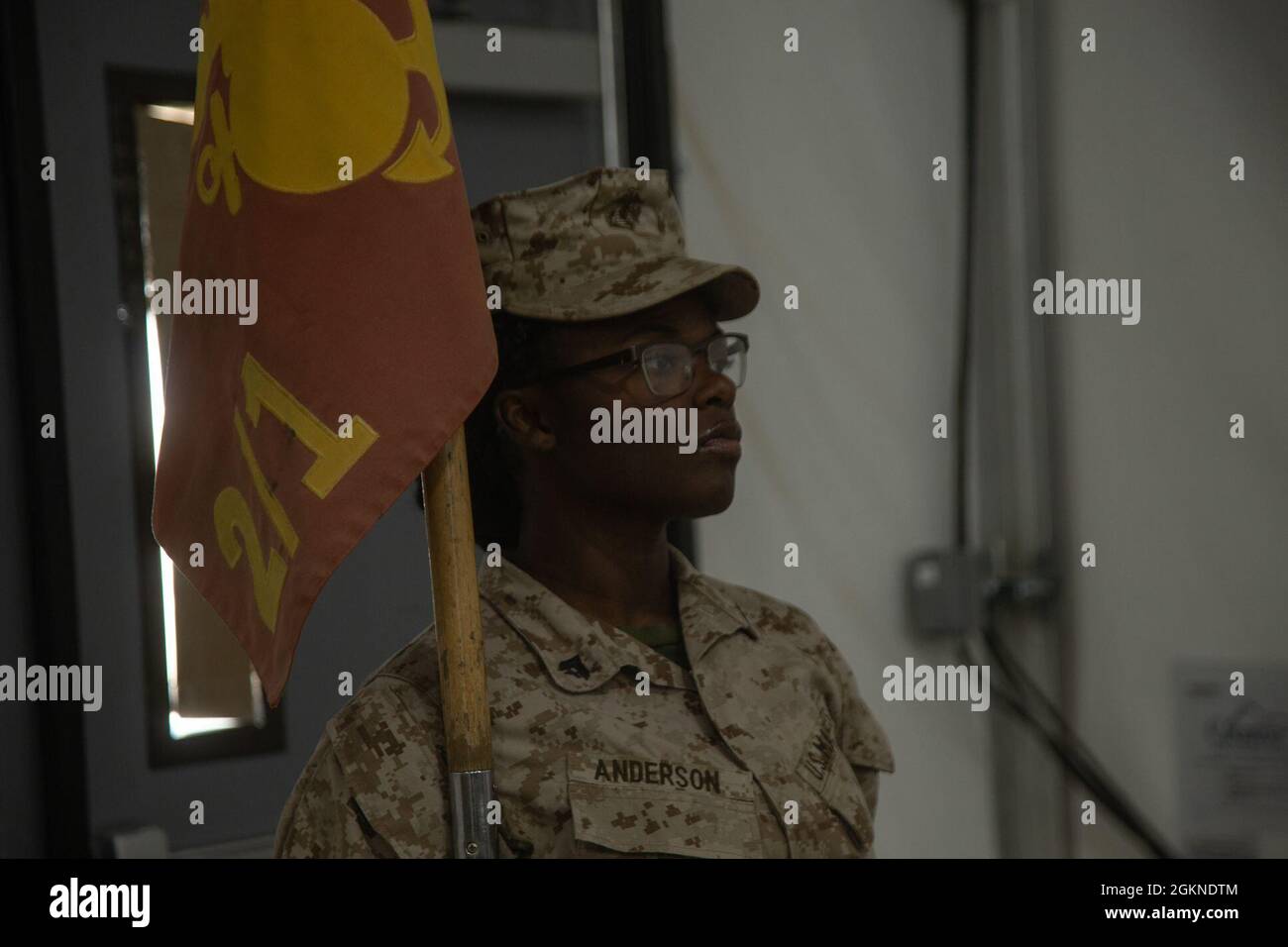 A U.S. Marine, assigned to Special Purpose Marine Air-Ground Task Force ...