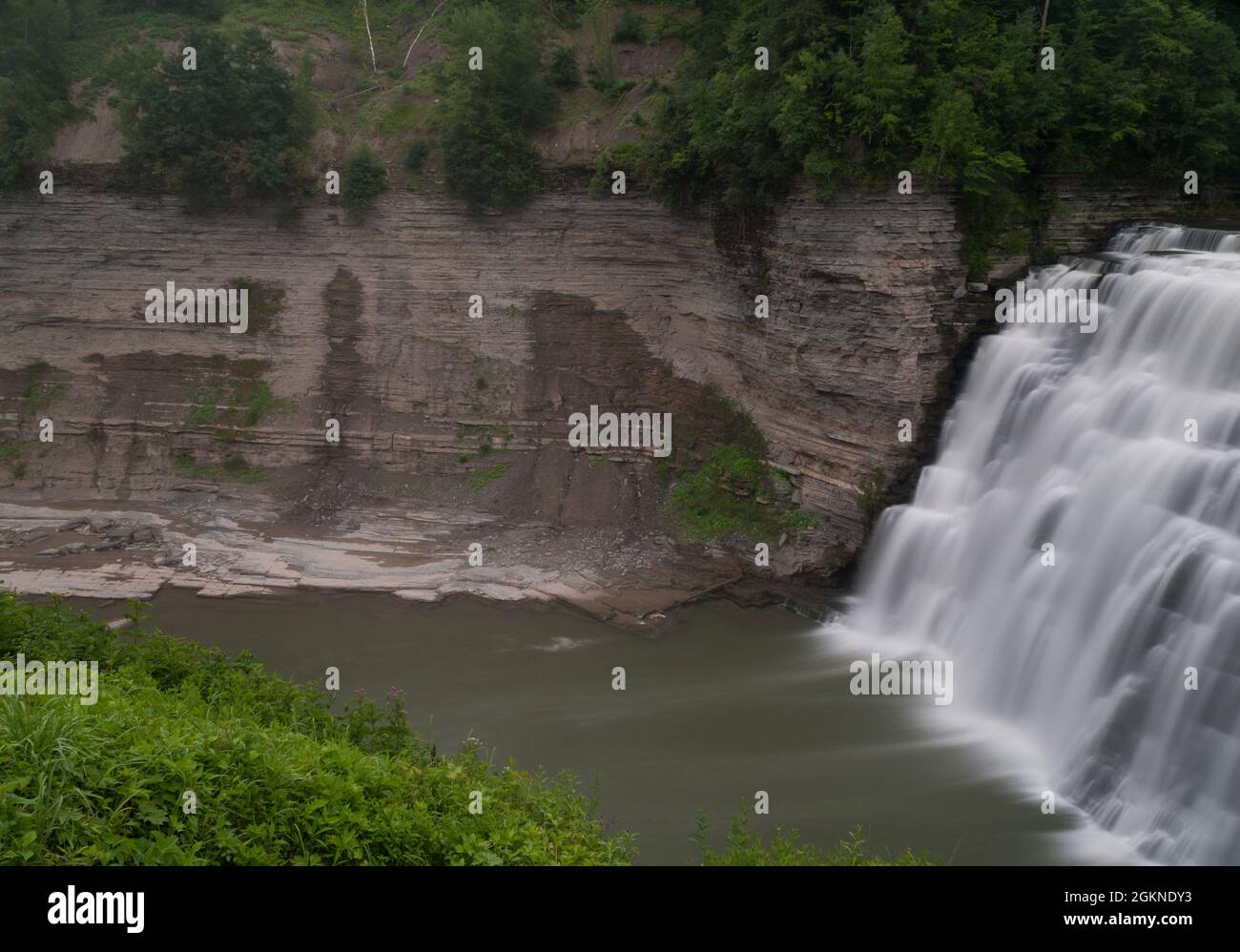 Waterfall and gorge Stock Photo - Alamy