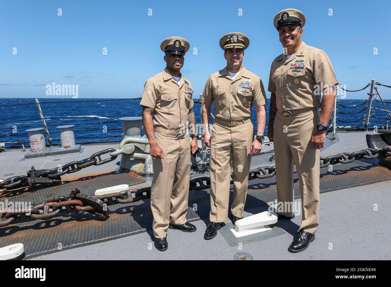 ATLANTIC OCEAN (June 4, 2021) Cmdr. John D. John, commanding officer of ...