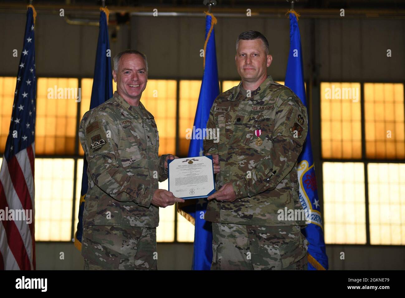 U.S. Air Force Lt. Col. John Mutnansky (right), 181st Intelligence Wing ...