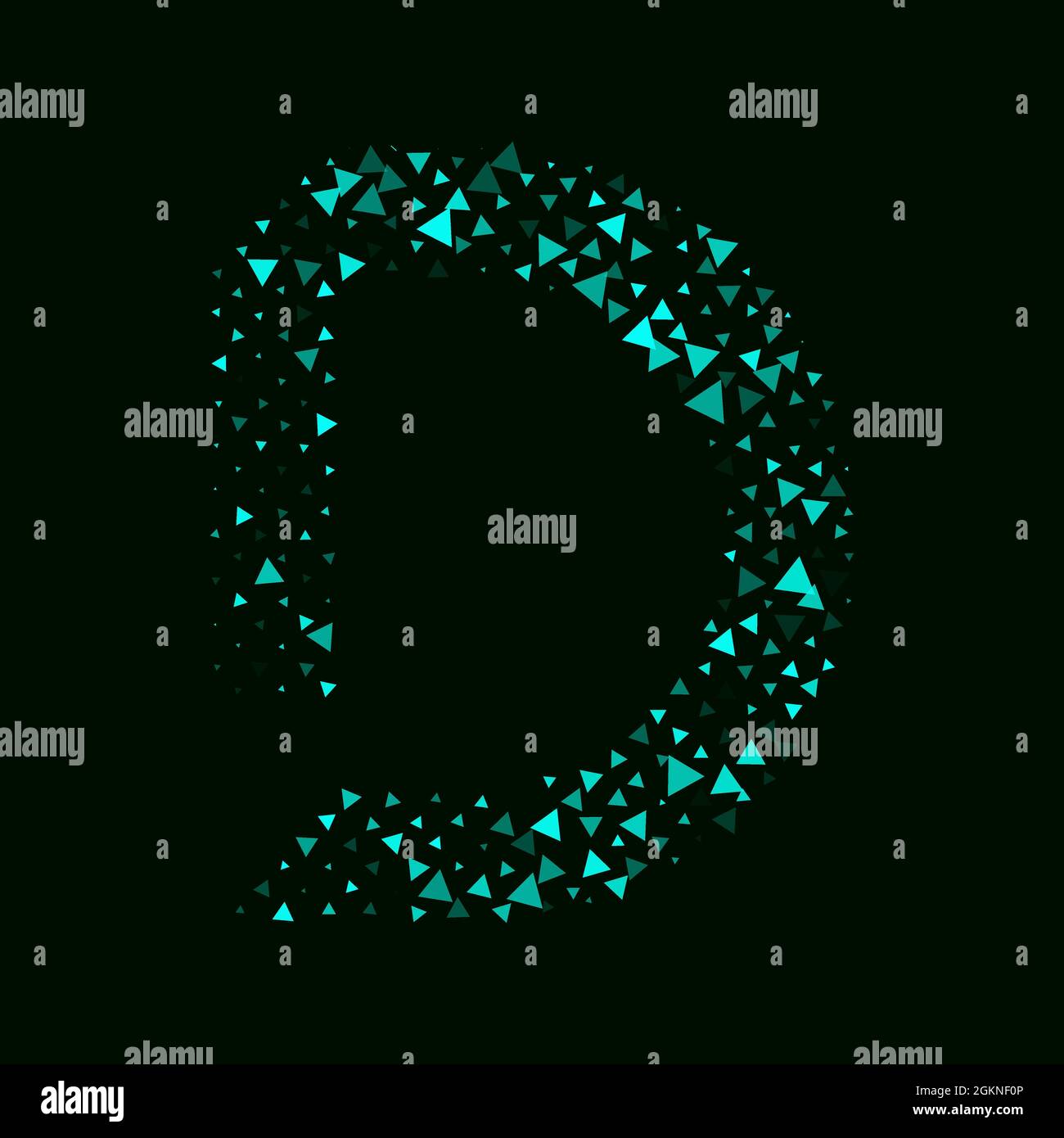 Futuristic triangle letter D in halftone. Letter illustration isolated ...