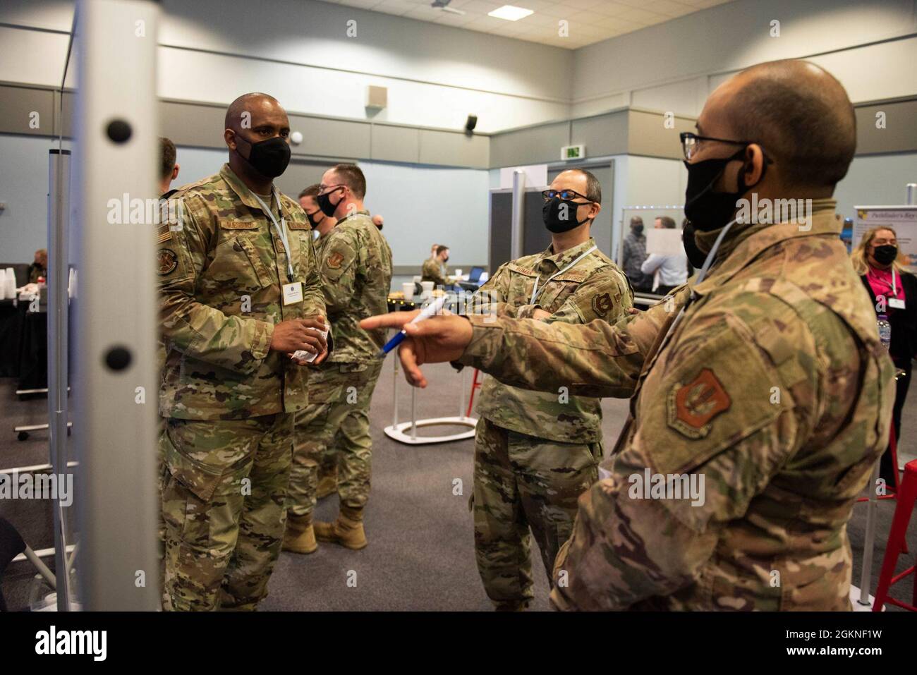 U.S. Air Force Raymond Duesberry, left, 423rd Security Forces Squadron ...
