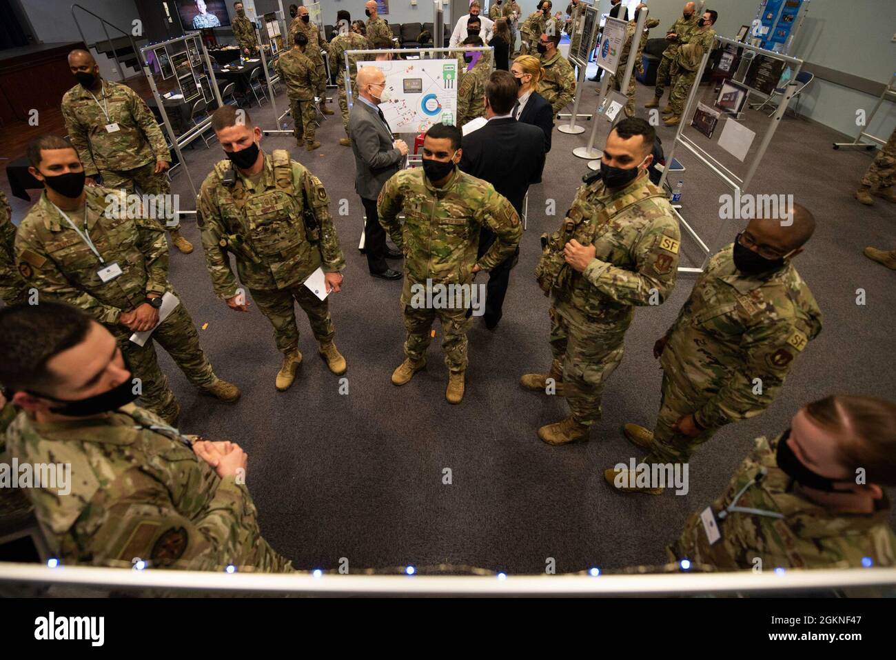 U.S. Air Force Staff Sgt. Derek Ricks, left, 423rd Security Forces Squadron noncommissioned ...