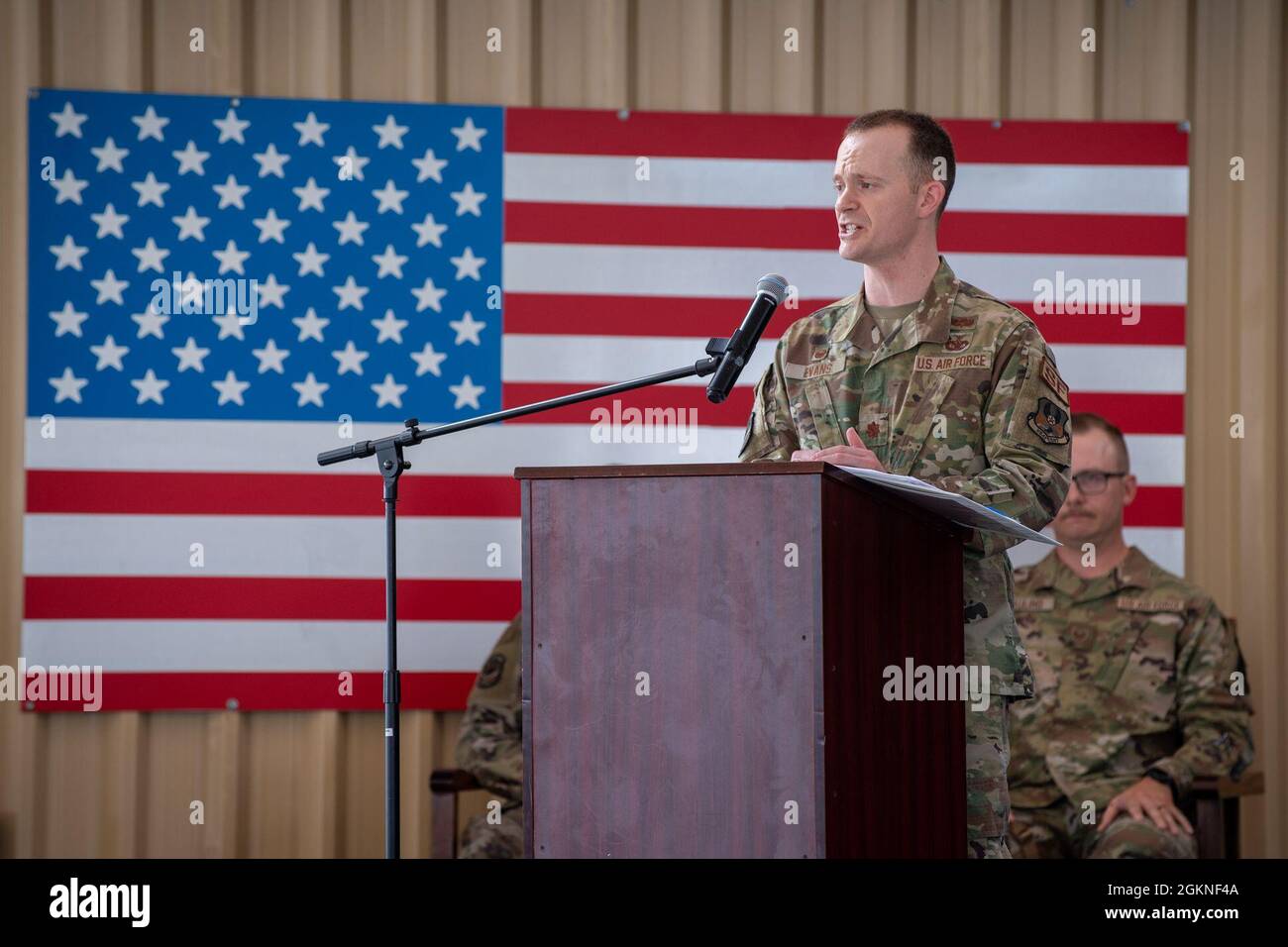 U.S. Air Force Maj. Daniel Evens, 380th Expeditionary Security Forces ...