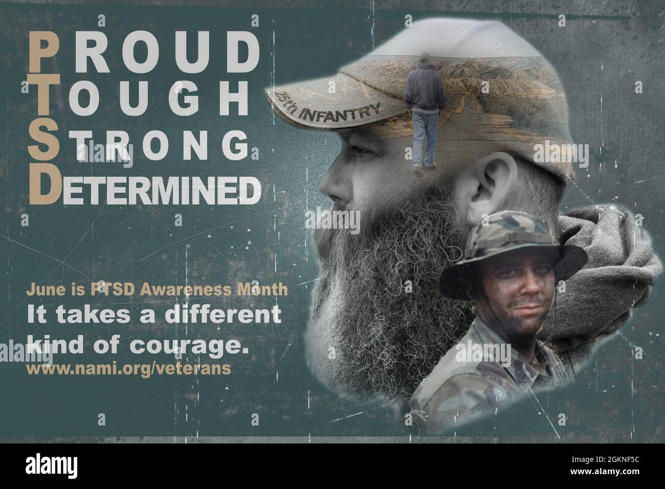 Photo illustration created using Adobe Photoshop to promote PTSD ...