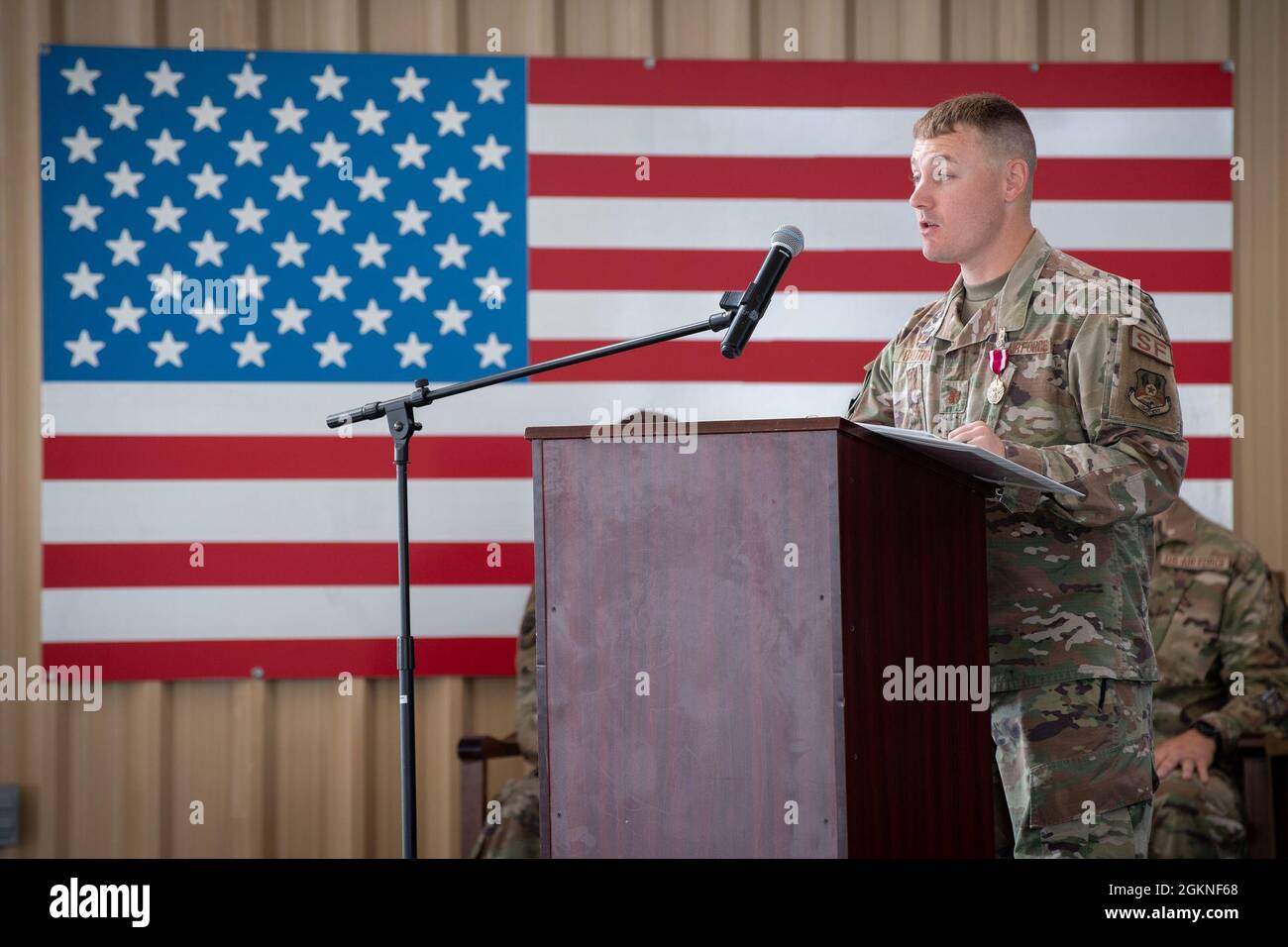 U.S. Air Force Maj. Michael Bruton, (outgoing) 380th Expeditionary ...