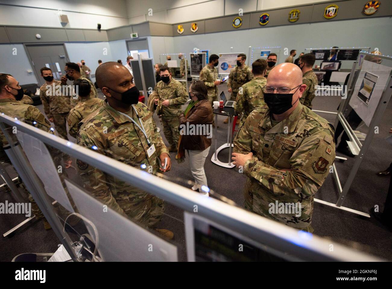 U.S. Air Force Raymond Duesberry, left, 423rd Security Forces Squadron antiterrorism program ...