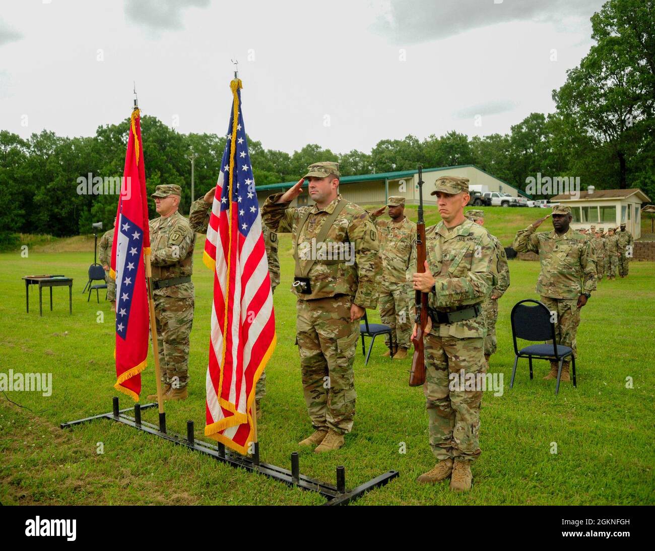 Command Sergeants Major Marcus Evans (Left) and Billy Ward (right ...