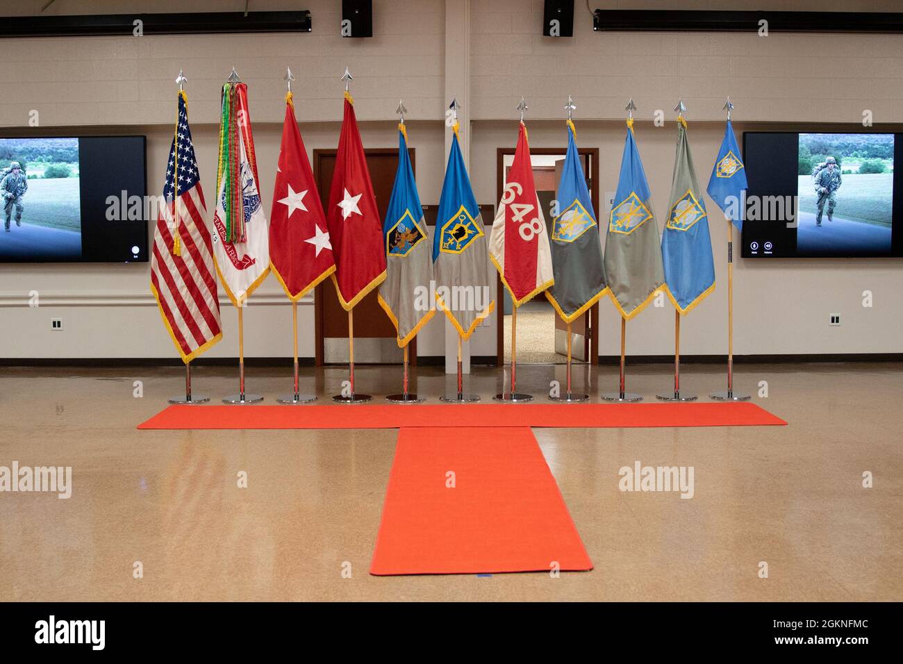 The colors are displayed at the Military Intelligence Readiness Command ...