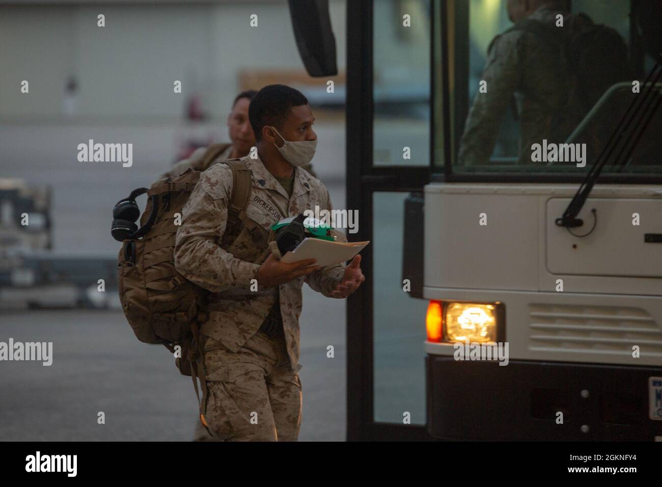 Marines and sailors stationed aboard MCAS Beaufort, SC return from ...