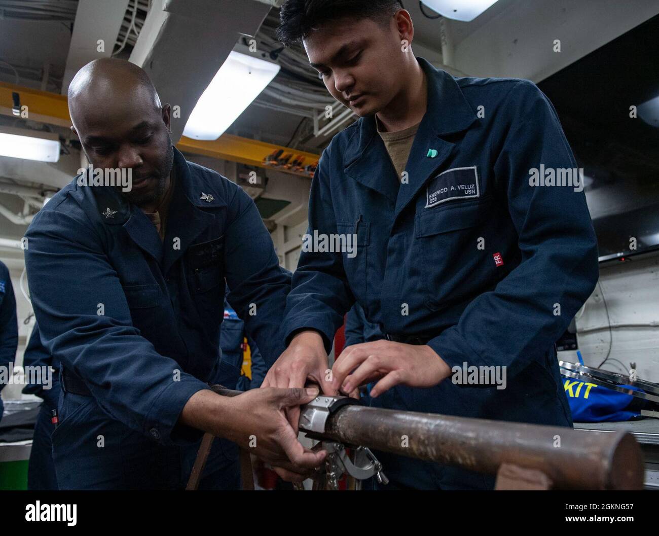 210605-N-HG846-1074 EAST CHINA SEA (June 05, 2021) – Damage Controlman ...