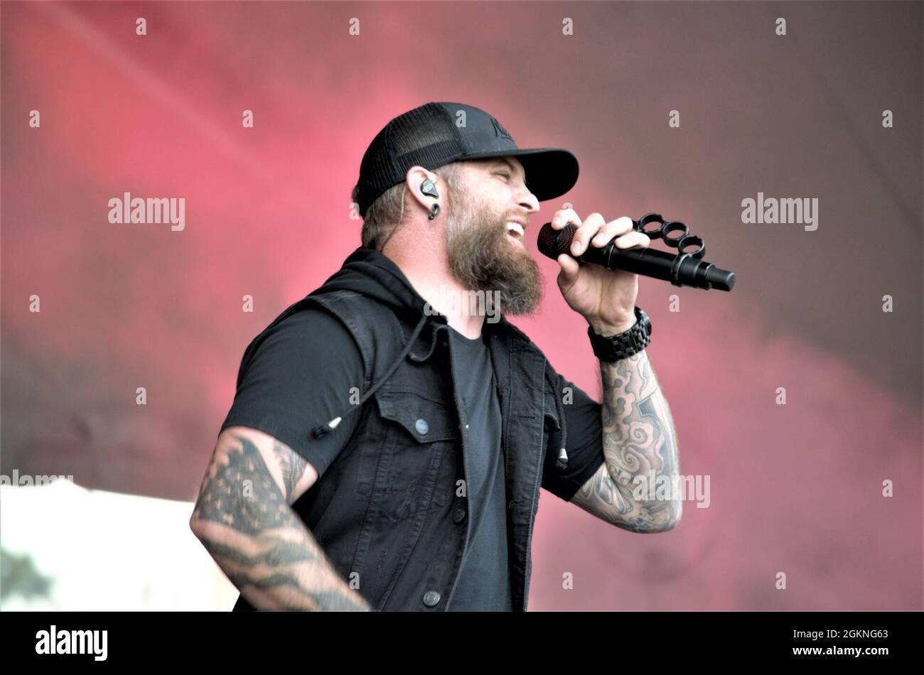 Brantley Gilbert performs during Fort Wainwright's summer concert June ...