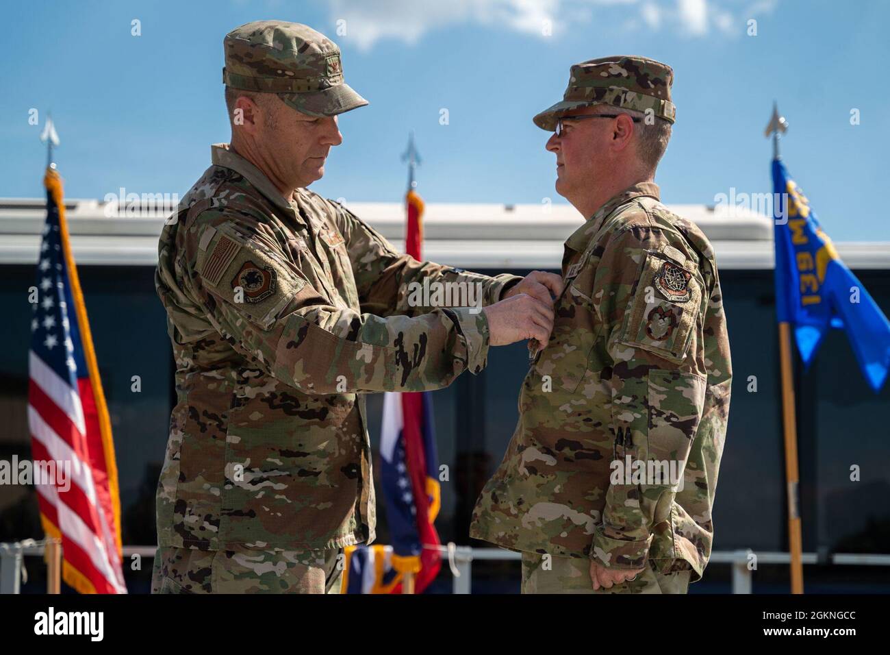 Maj. Scott Crane (right), 139th Airlift Wing inpector general, recieved ...