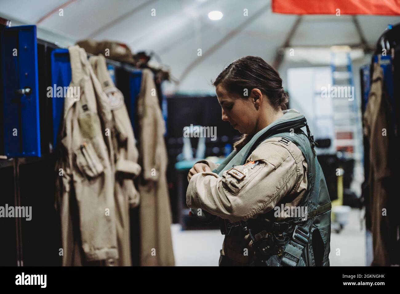 U.S. Air Force Capt. Miranda Bray, 494th Expeditionary Fighter Squadron ...