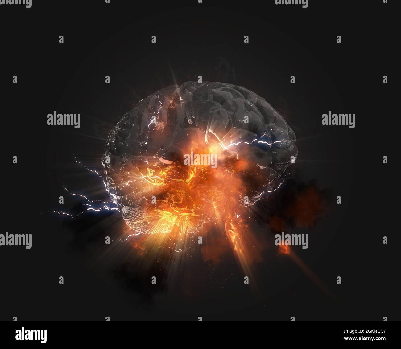 Illustration of The Power of the Brain concept Stock Photo - Alamy