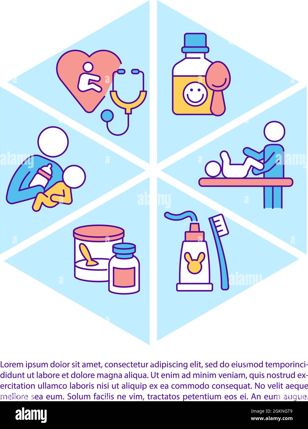 Infant care concept line icons with text Stock Vector Image & Art - Alamy