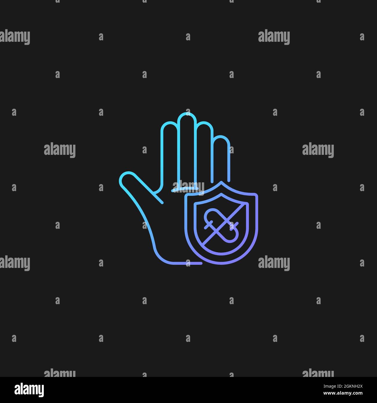 Microbes protection gradient vector icon for dark theme Stock Vector ...