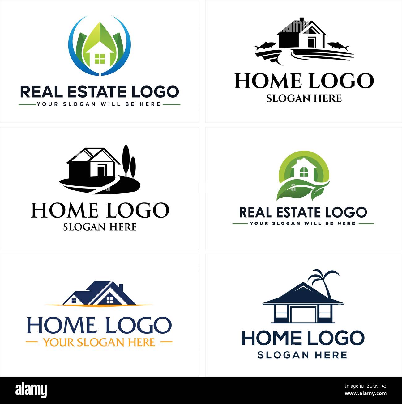 Real estate home nature selling logo design Stock Vector Image & Art ...