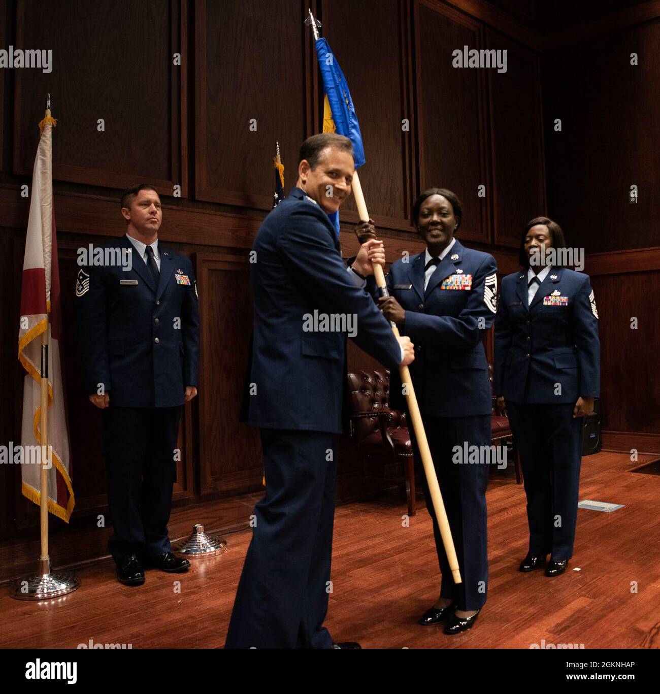Chief Master Sgt. Mataya Williams assumes authority from Col. Douglas D ...