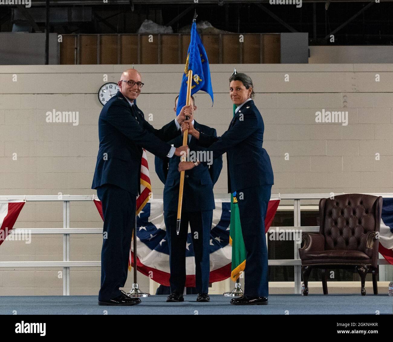 Col. Charles Riley, 141st Mission Support Group Commander, smiles as he ...