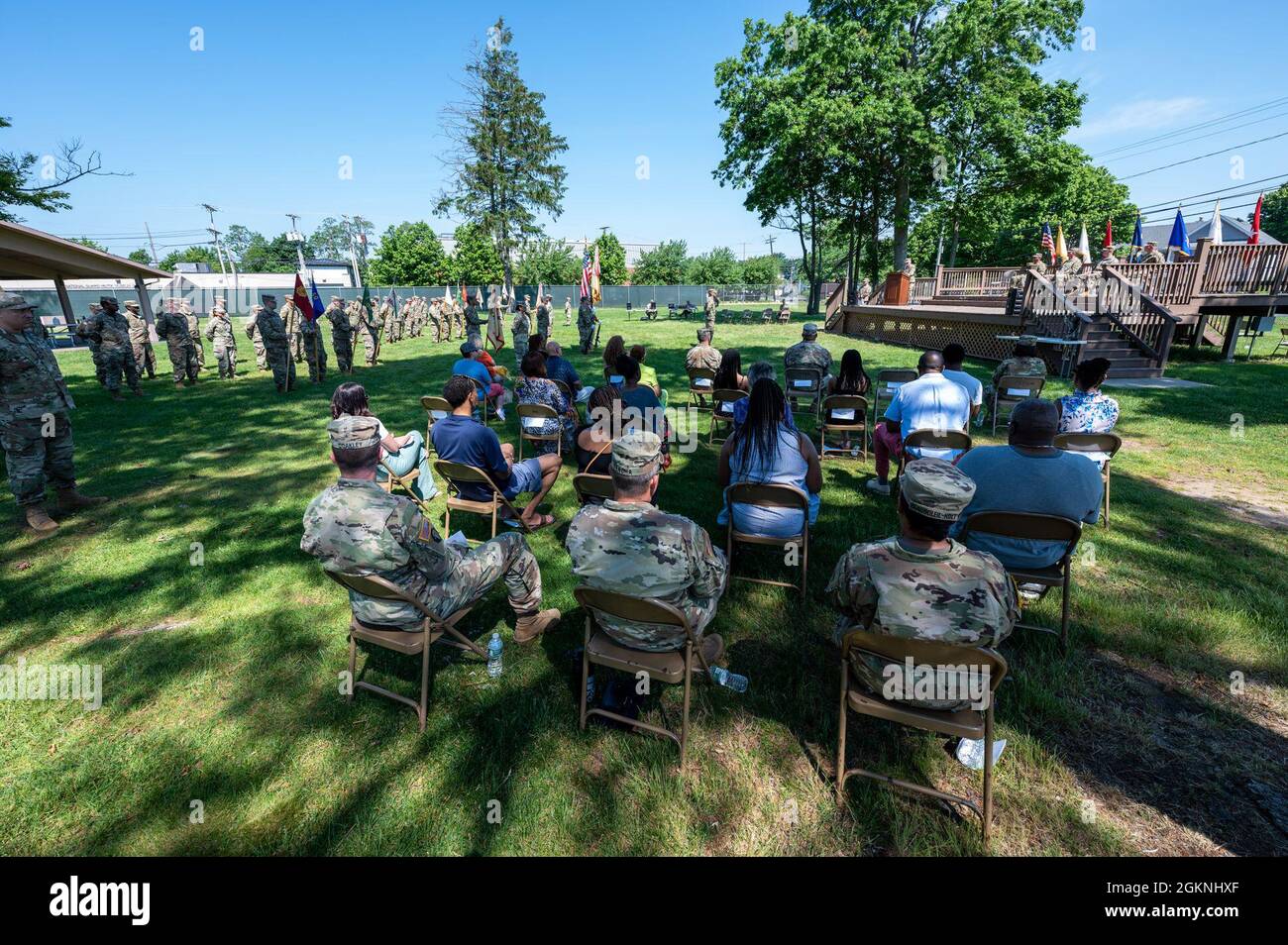 U.S. Army Soldiers, with the 42nd Regional Support Group (RSG), stand ...