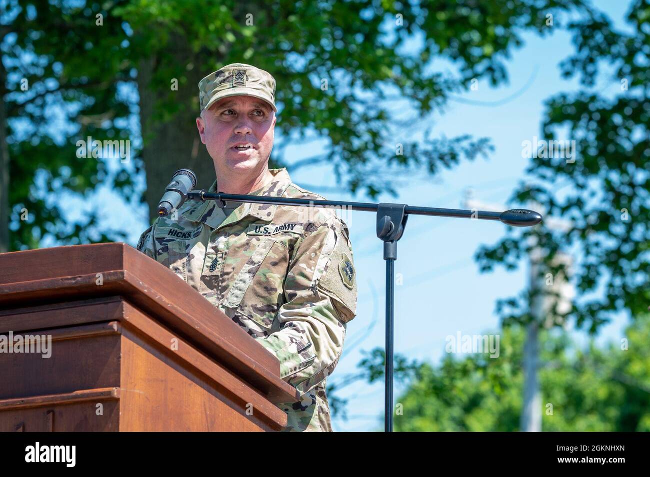 U.S. Army Command Sgt. Maj. Johnathan Hicks, 42nd Regional Support ...