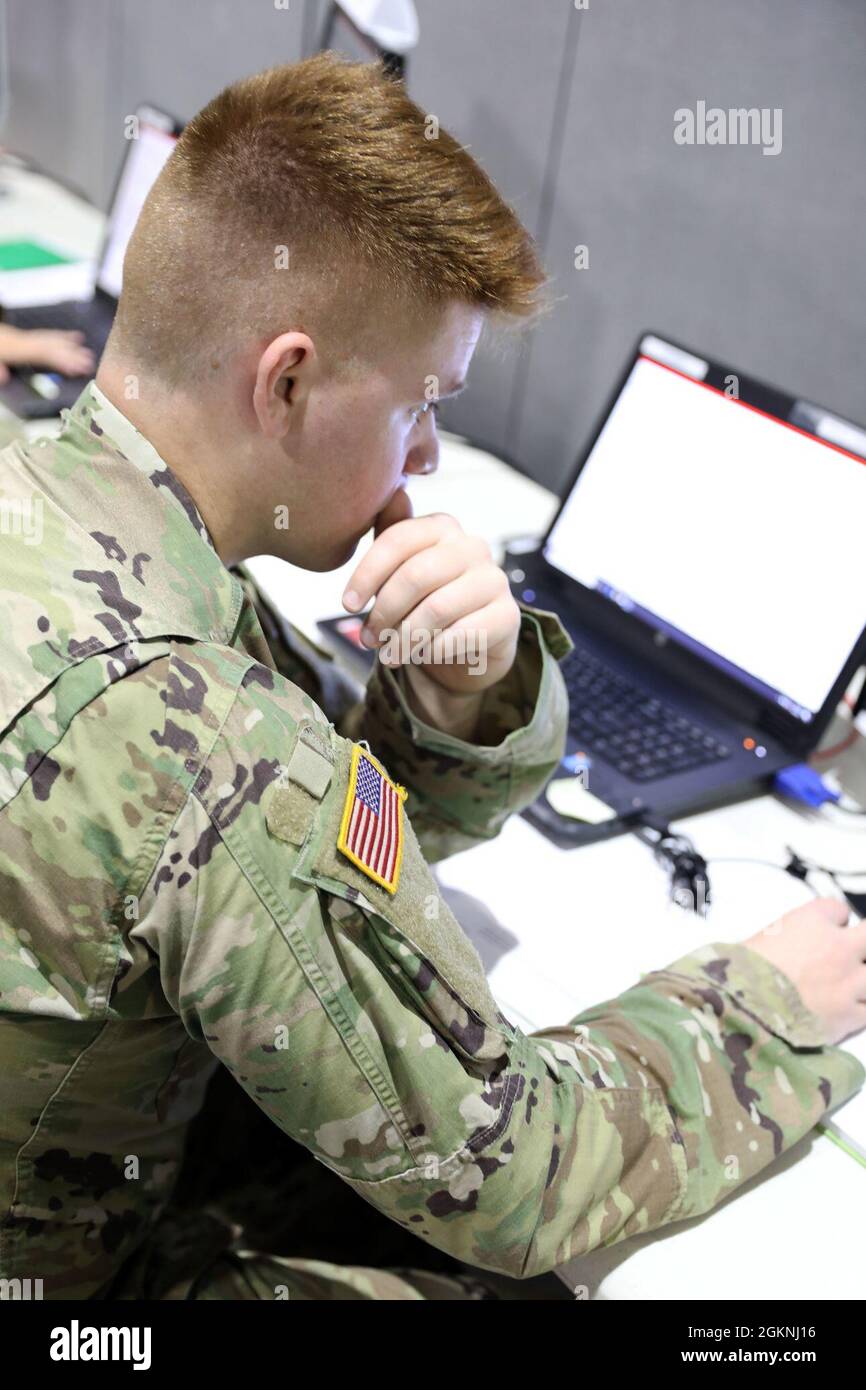 Sgt. Baumgarten, a soldier with the 32nd “Red Arrow” Infantry Brigade ...