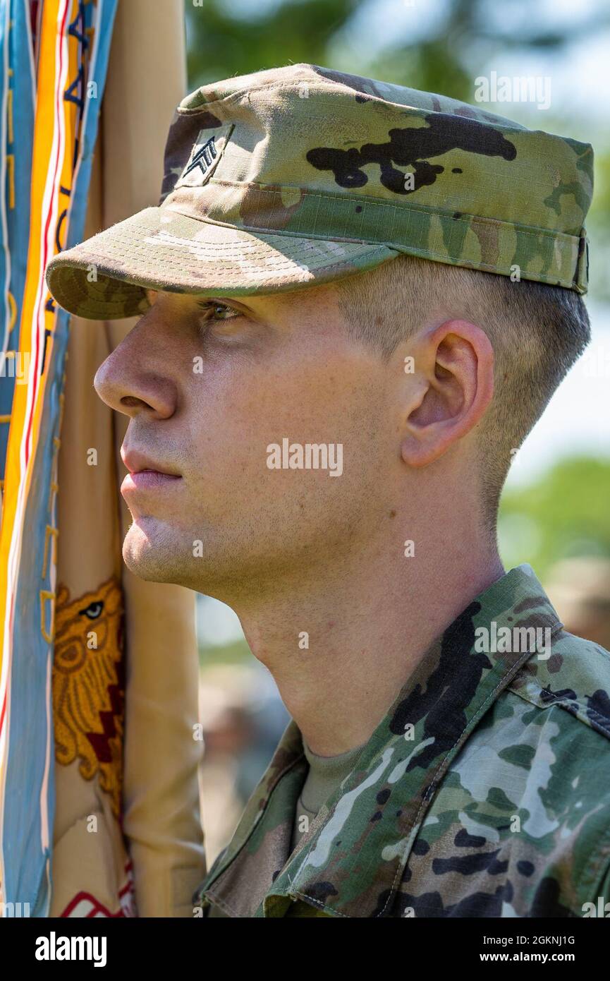 A U.S. Army Soldier, with the 42nd Regional Support Group (RSG), stands ...