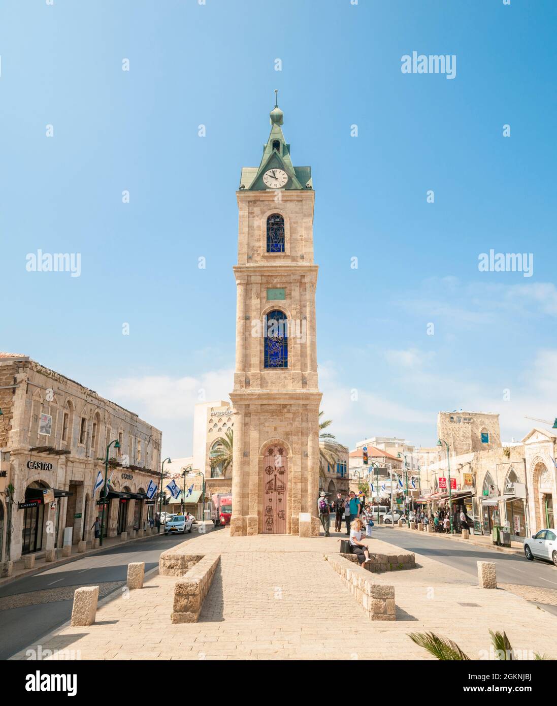 Israel, Jaffa, The Old clock tower in Jaffa, Clock Square, built in ...