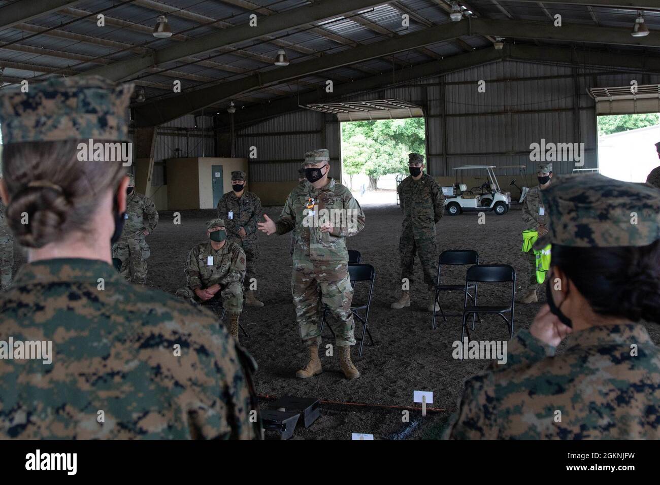 U.S. Army Maj. Gen. Pablo Estrada, commanding general of Task Force 46 ...