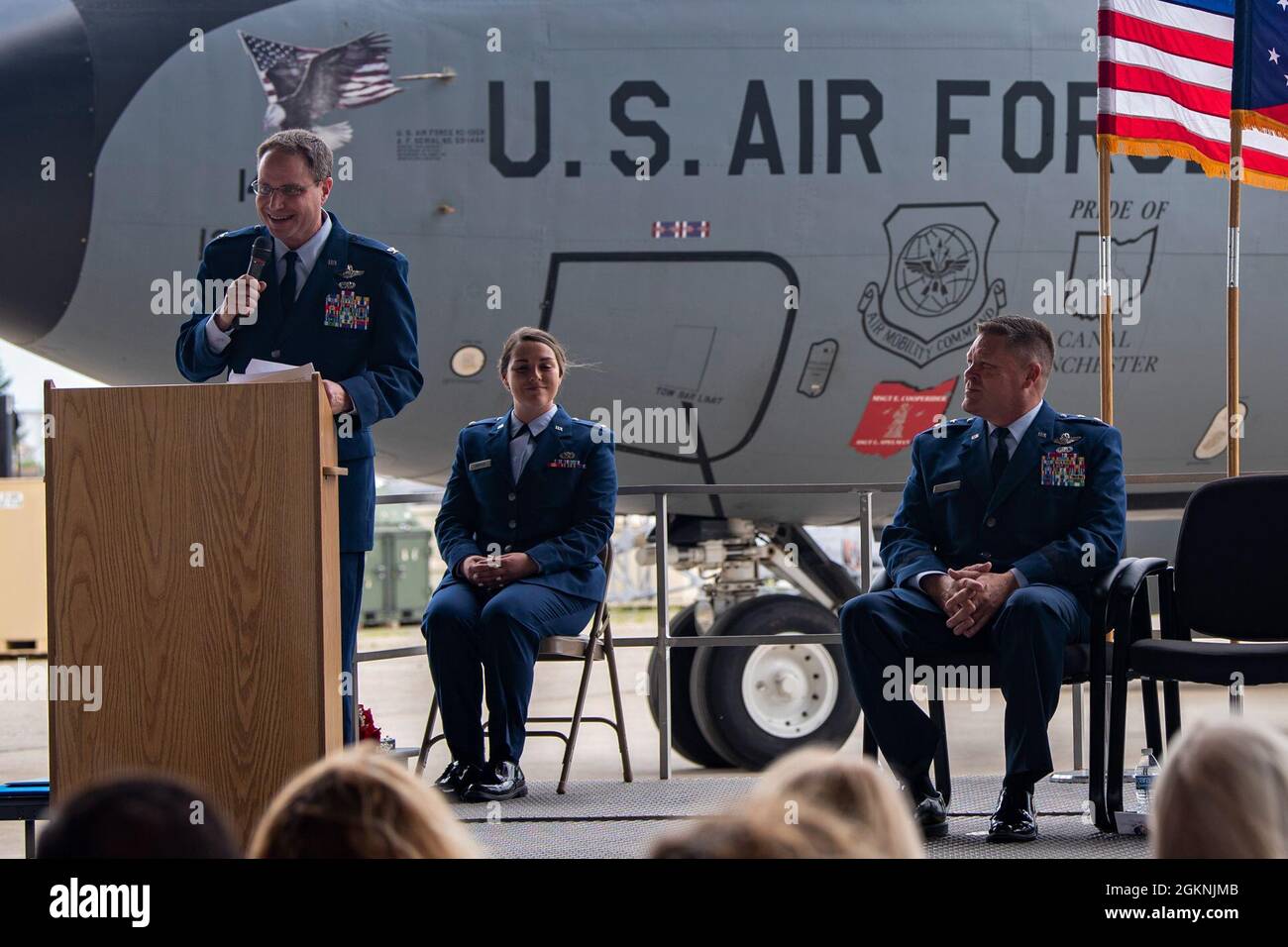 A change of command ceremony is held at Rickenbacker Air National Guard ...