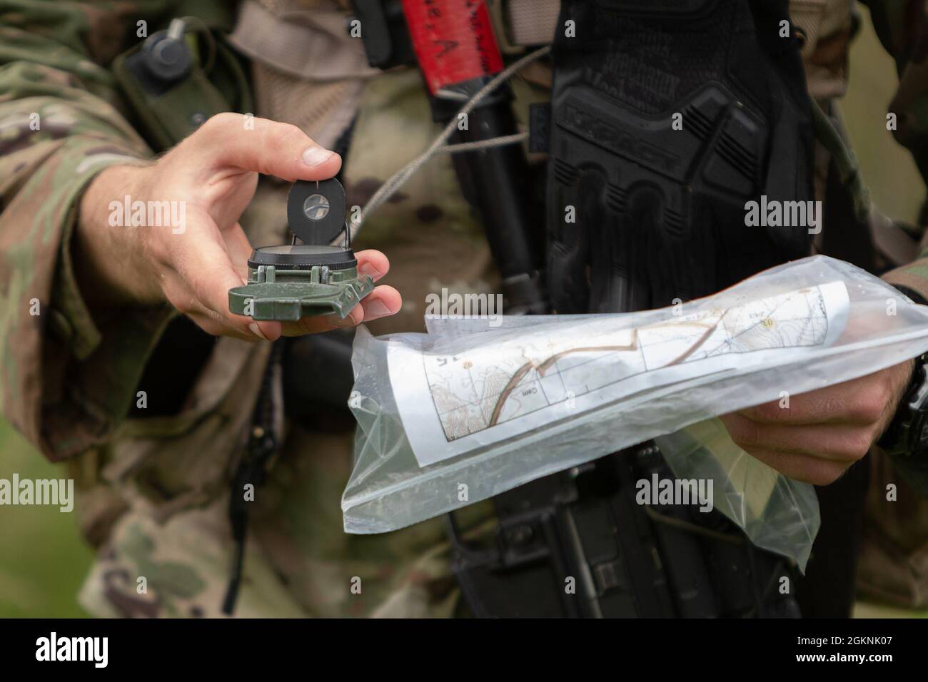 A Cadet navigates during a daytime land navigation course part of Cadet ...