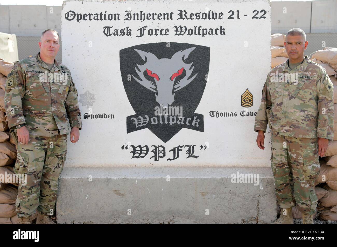 Task Force Phoenix Command Sgt. Maj. Refugio Rosas, right, and Task ...