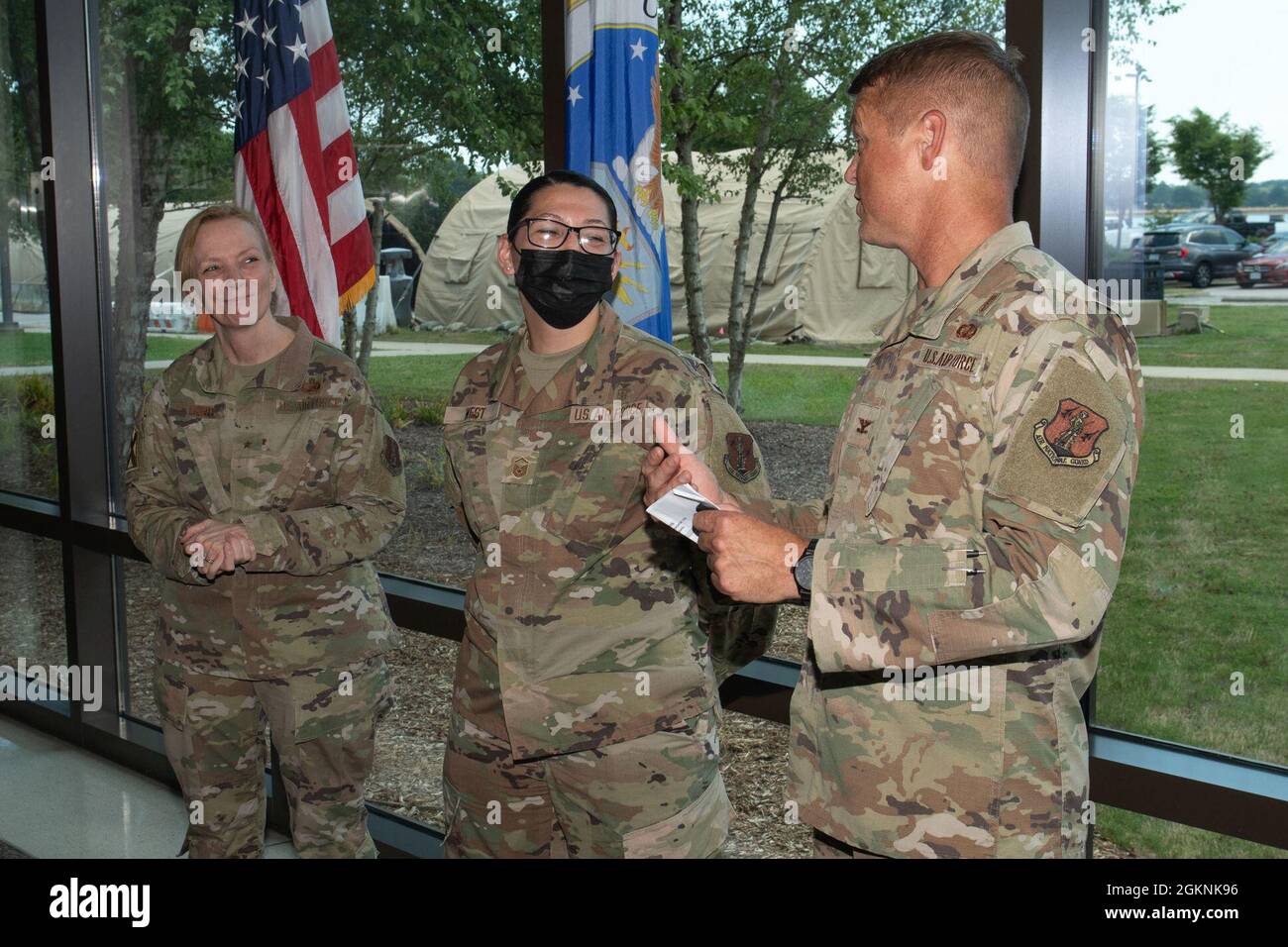 Brig. Gen. Toni M. Lord, Virginia National Guard Air Component Commander, and Col. Jason Price ...