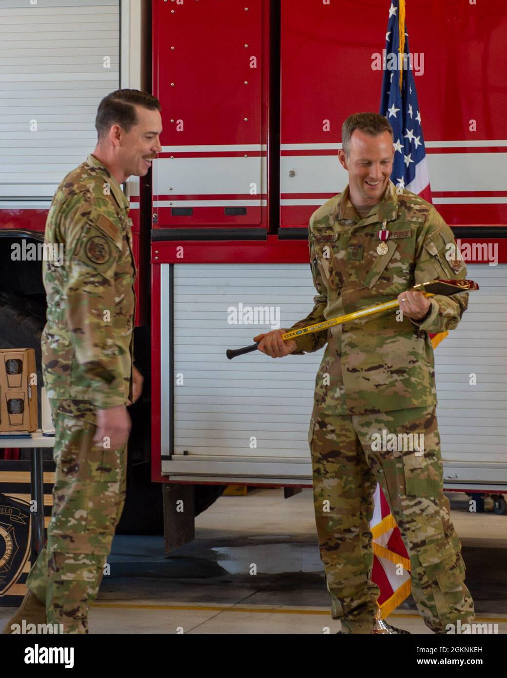 Chief Master Sgt. Christopher Brearley, fire chief for the Gowen Field ...