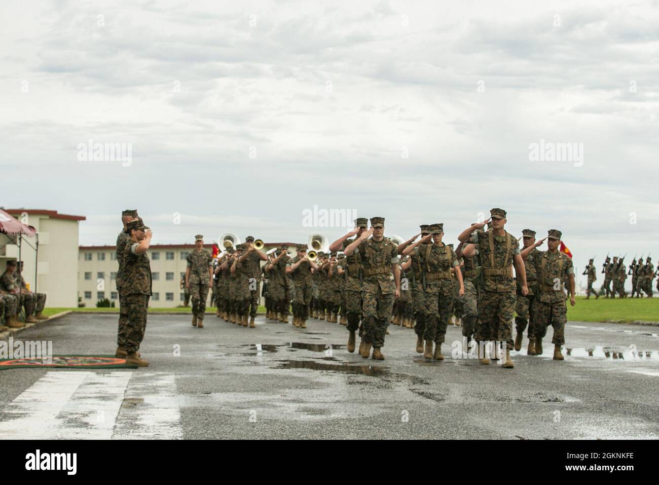 U.S. Marine Corps Maj Rachel A. Gonzales, left, incoming 3d Supply ...