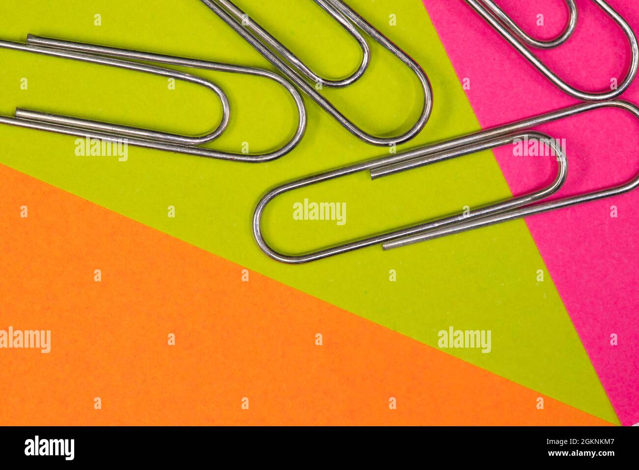 Office and school background using post it notes and paperclips Stock ...