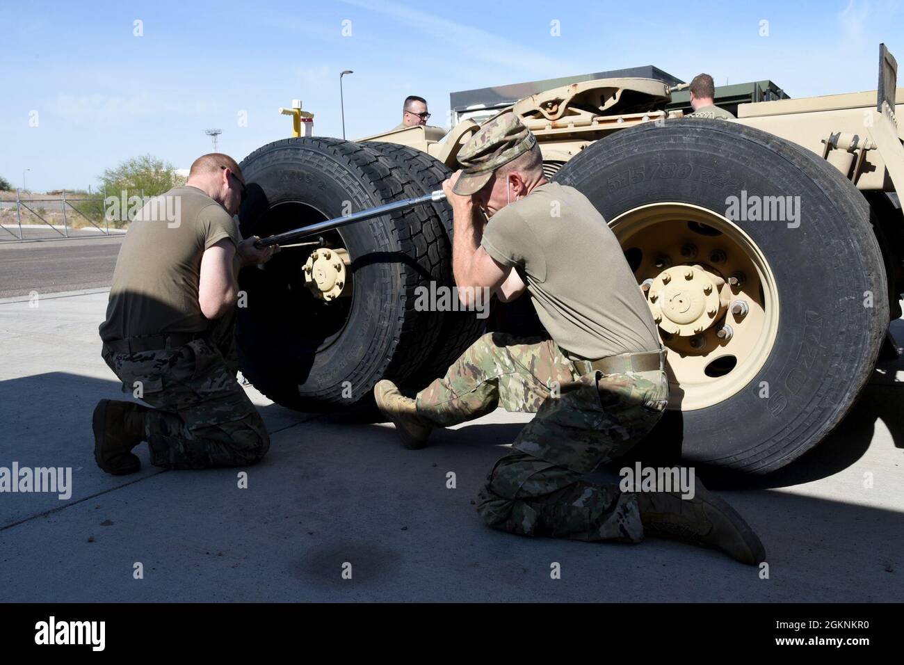 Arizona Army National Guard Spc. John Decker, 222nd Transportation ...