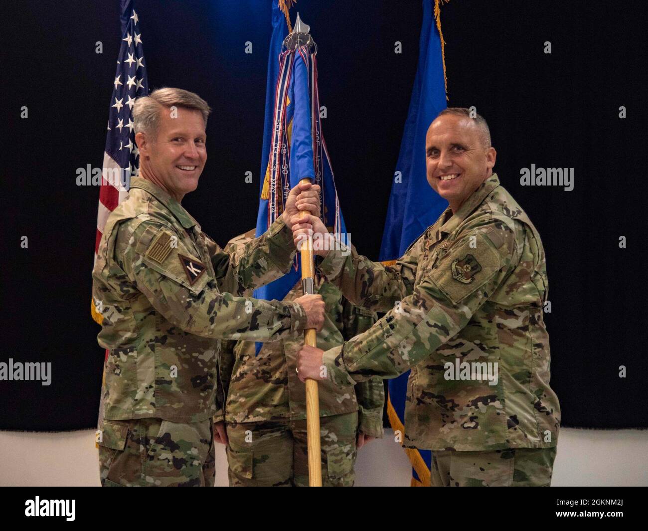 Col. Brian Backman, outgoing 379th Expeditionary Operations Group ...