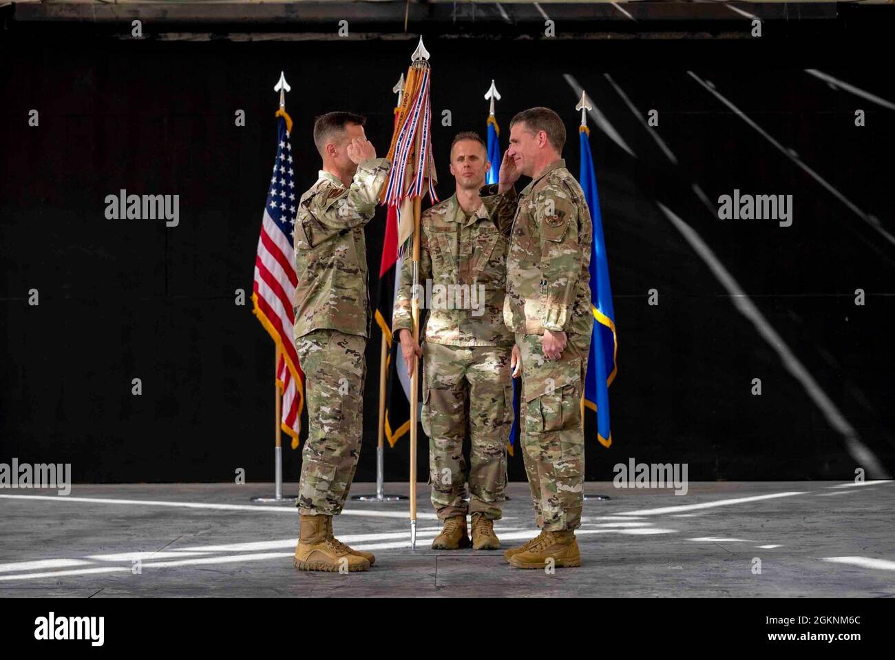 U.S. Air Force Brig. Gen. Larry Broadwell, 380th Air Expeditionary Wing ...