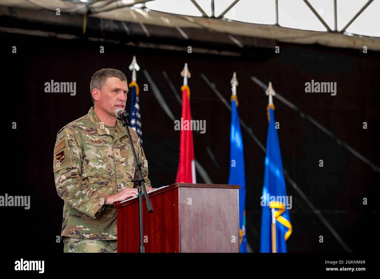 U.S. Air Force Brig. Gen. Andrew Clark, 380th Air Expeditionary Wing ...