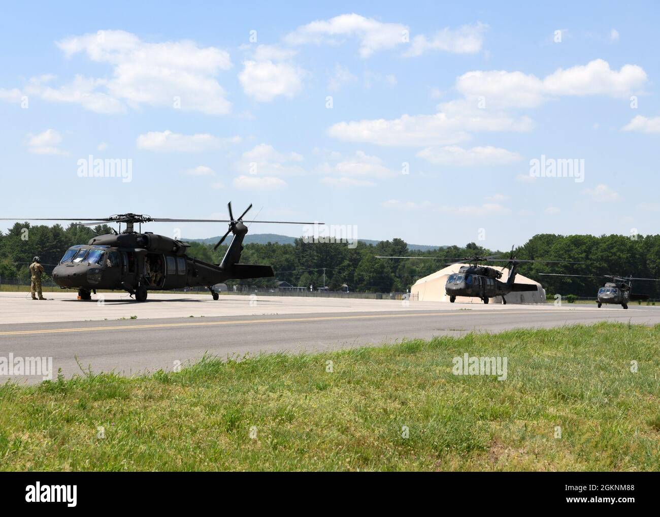 Thirty 104th Security Forces Squadron Airmen flew out on blackhawks ...