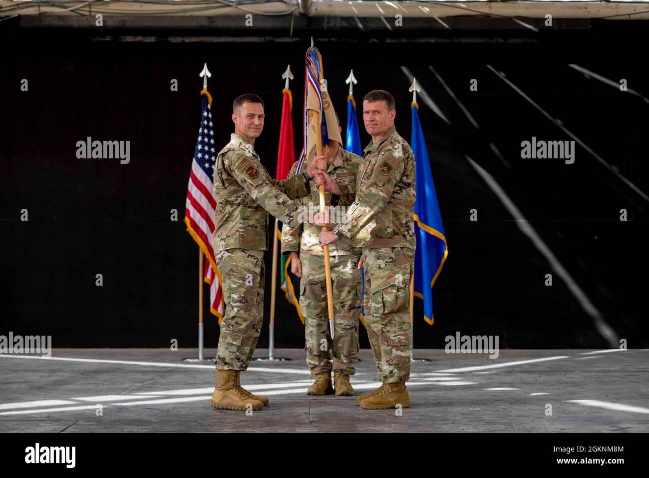 U.S. Air Force Brig. Gen. Larry Broadwell, 380th Air Expeditionary Wing ...
