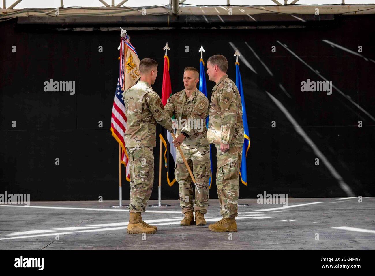 U.S. Air Force Brig. Gen. Larry Broadwell, 380th Air Expeditionary Wing ...