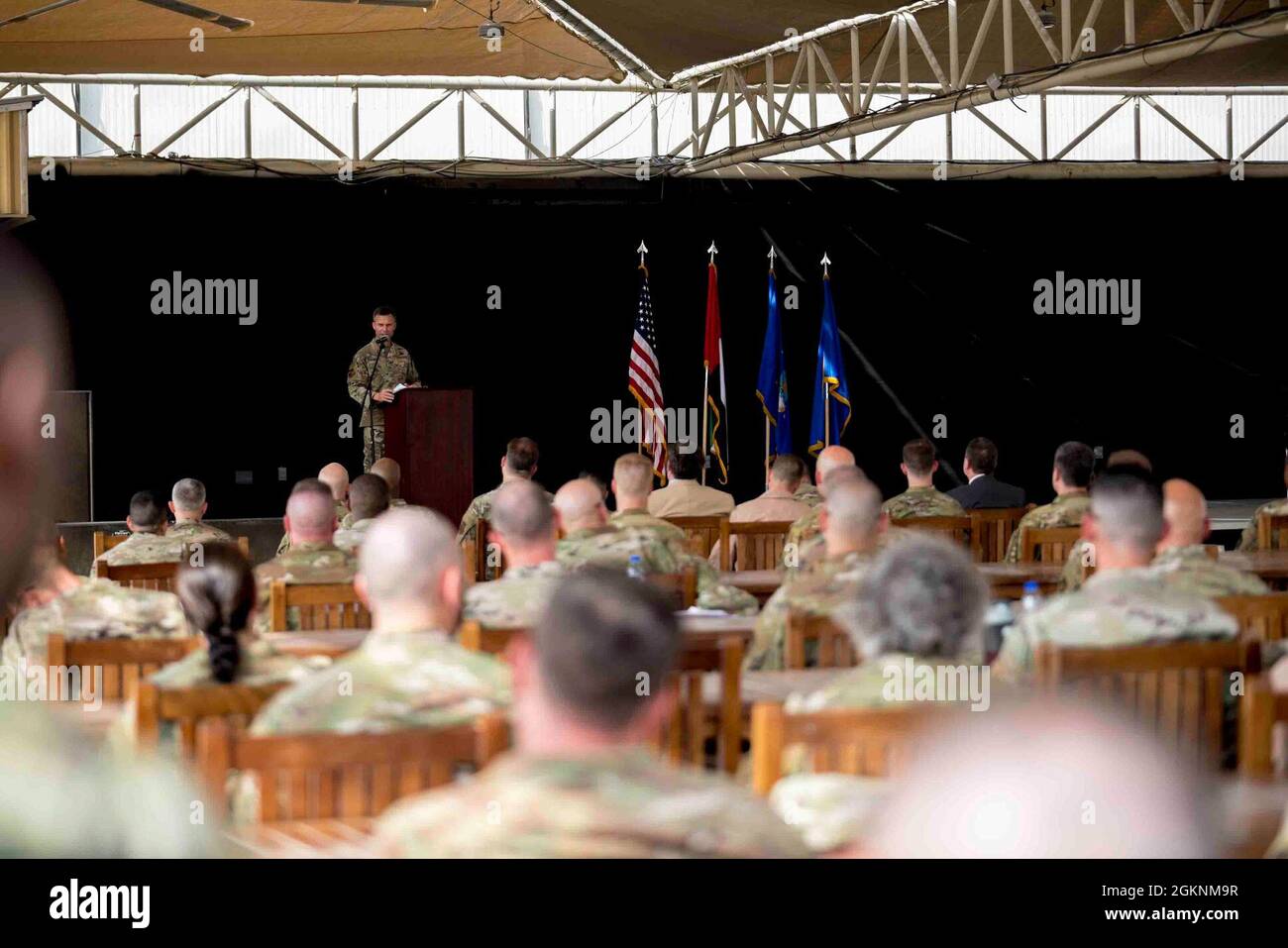 U.S. Air Force Brig. Gen. Larry Broadwell, 380th Air Expeditionary Wing ...